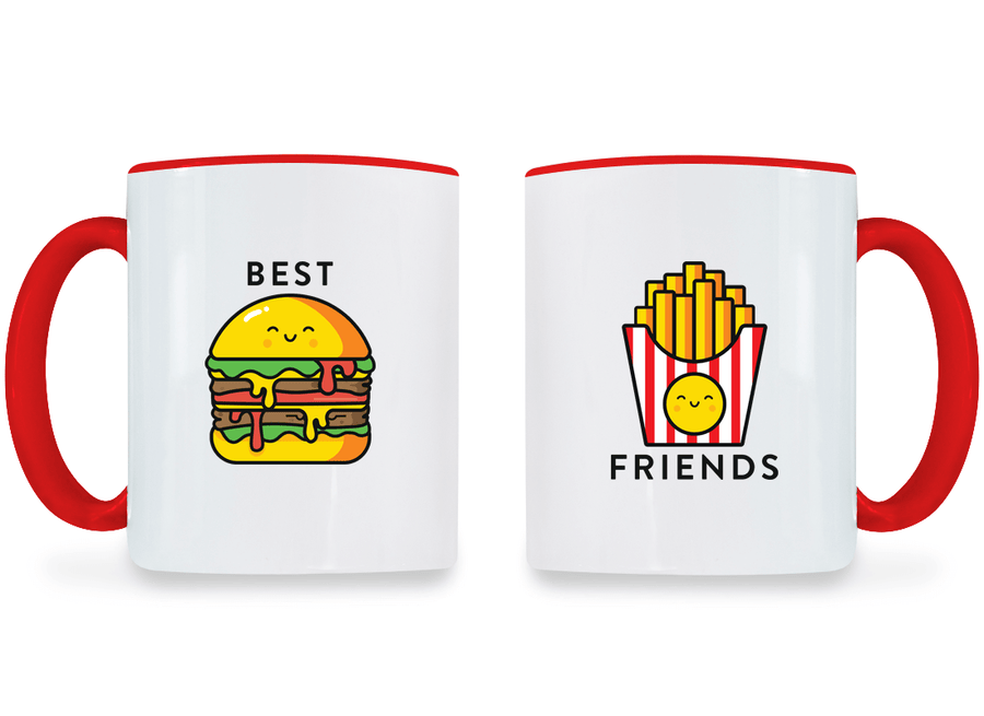 Burger & Fries Best Friend - BFF Coffee Mugs – Couples Apparel