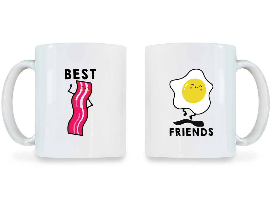Bacon & Egg Best Friend - BFF Coffee Mugs – Couples Apparel