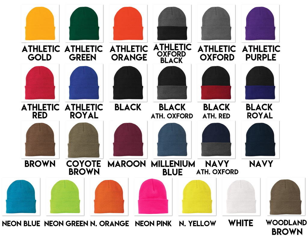Custom Embroidered King & Queen Matching Couple Beanies – Couples Apparel
