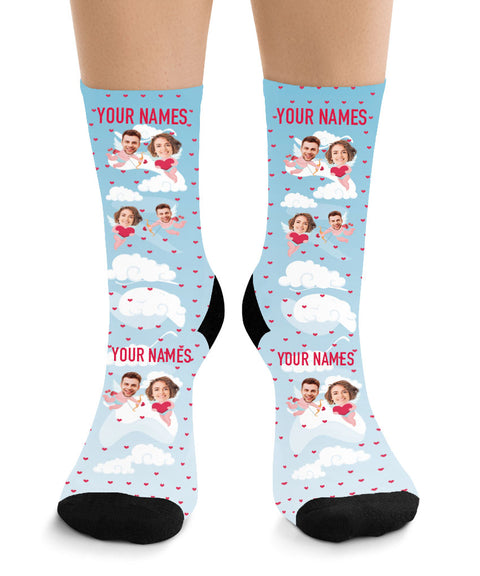 Custom Face Socks | Couples Apparel